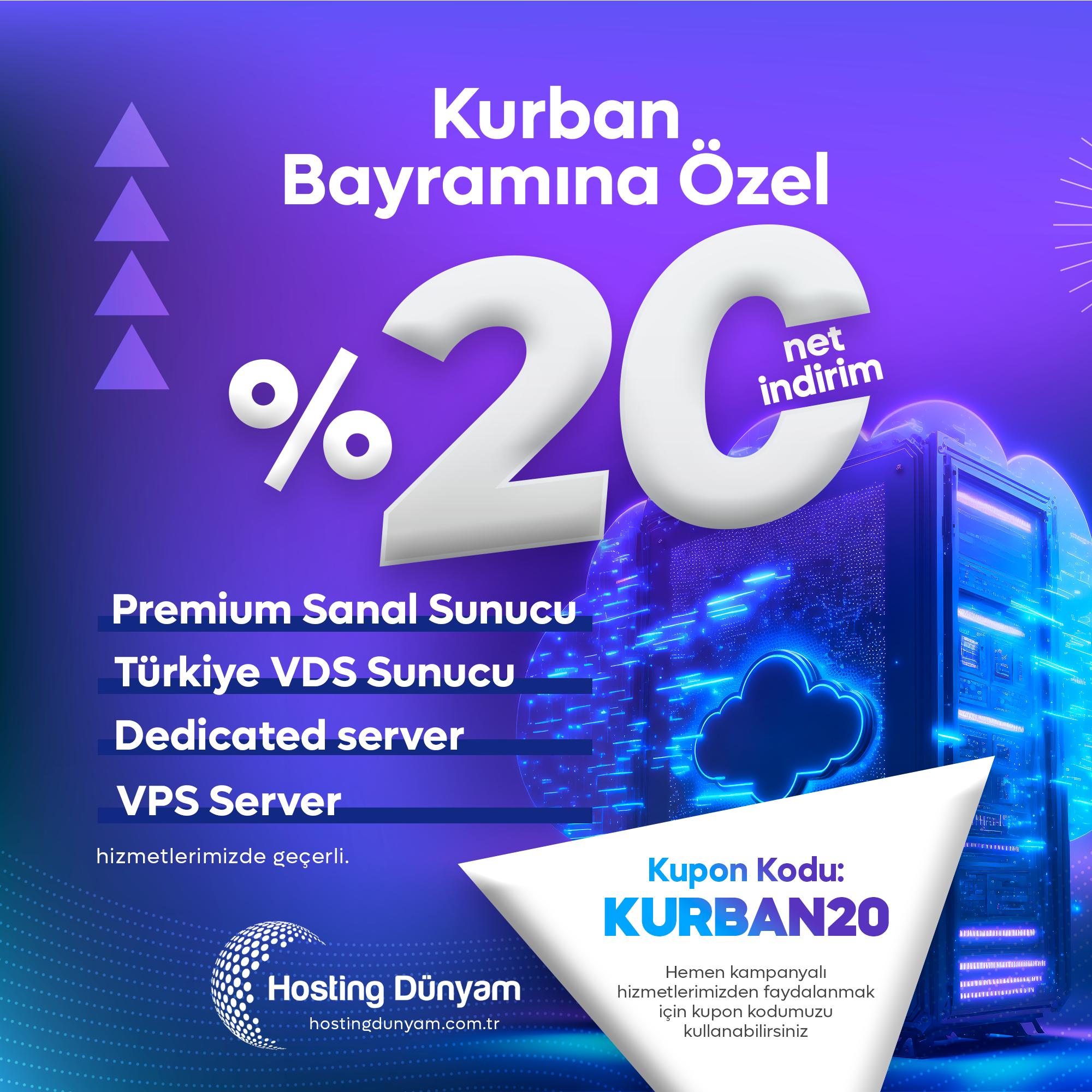 % 20 Hosting Dünyam Kurban Bayramı İndirim Kodu Mart 2026 | Kuponla.com